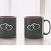 Double Hearts, Valentine's Day , Black, White and Red Love Hearts ...