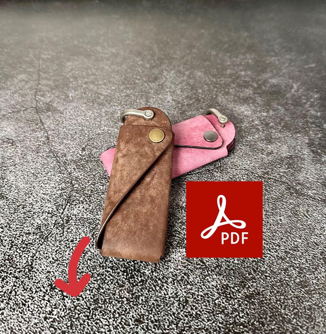 Leather Key Chain PDF Pattern – DIY Key Ring Template (digital Download ...