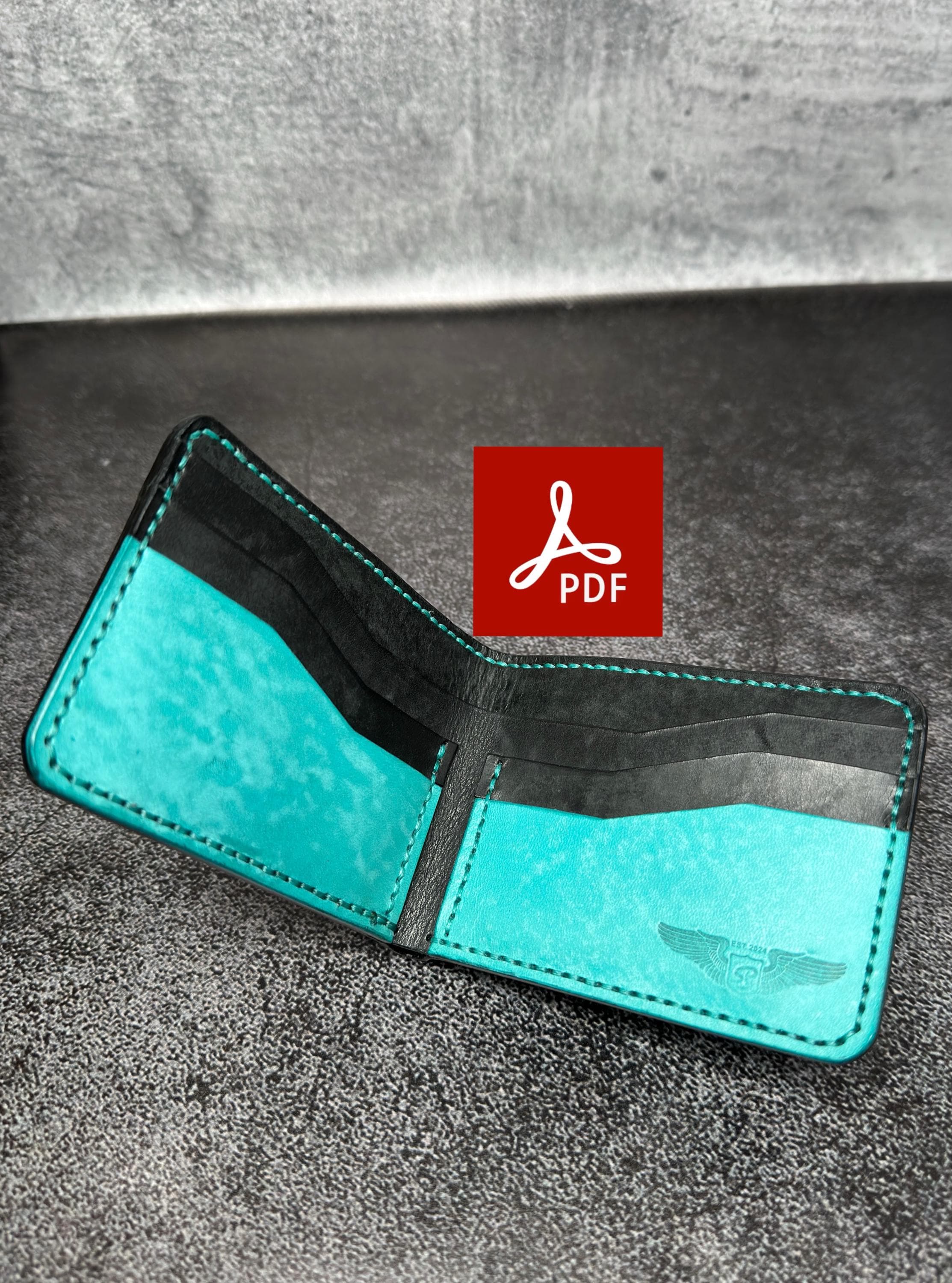 PDF Template – Leather Wallet Pattern – DIY Leather – Download PDF ...