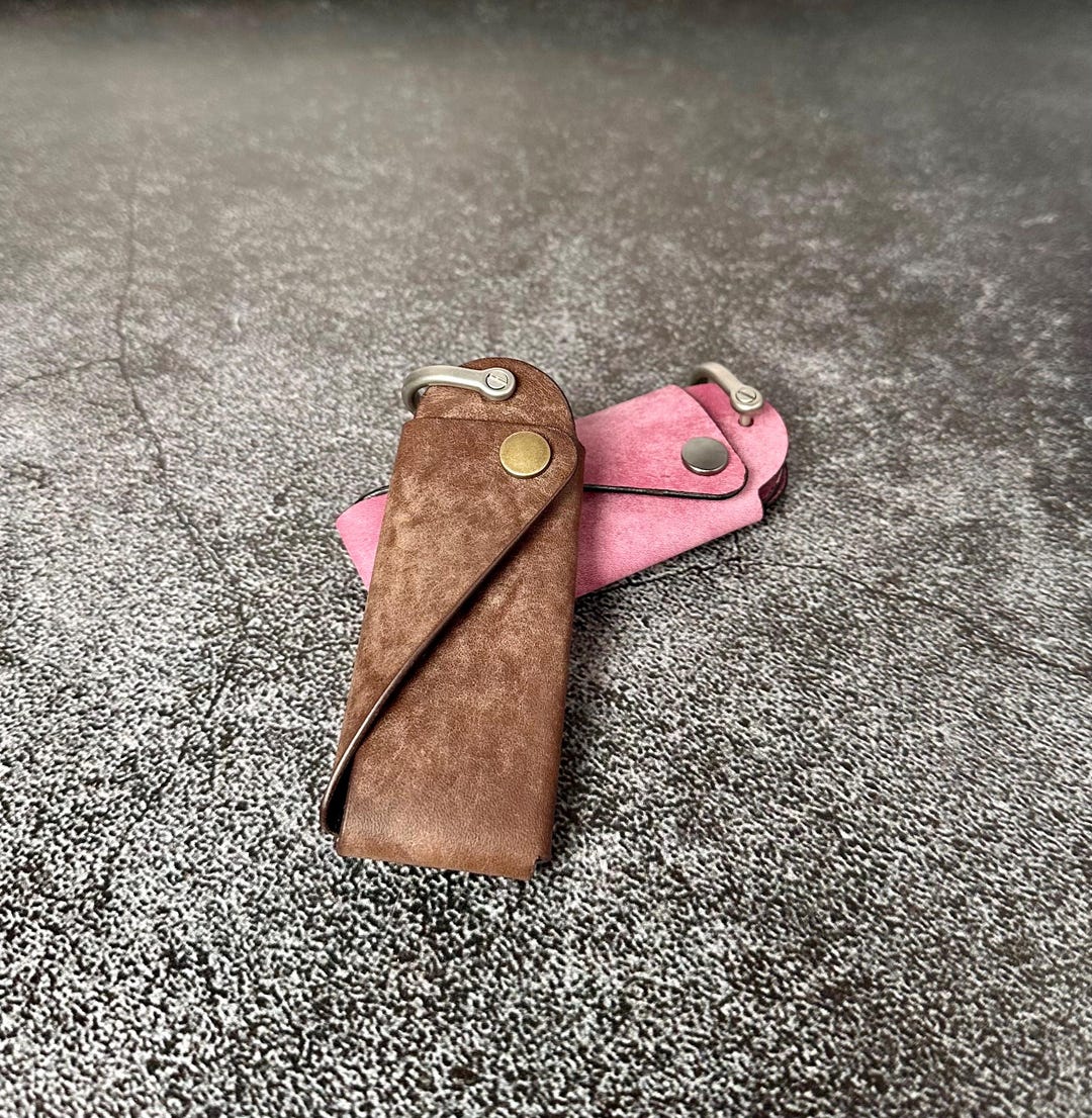 Handmade Italian Leather Key Case – Minimalist Foldable Design - Etsy