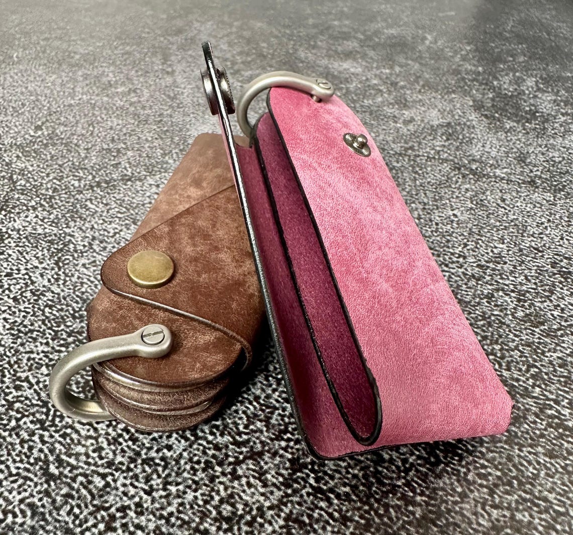 Handmade Italian Leather Key Case – Minimalist Foldable Design - Etsy