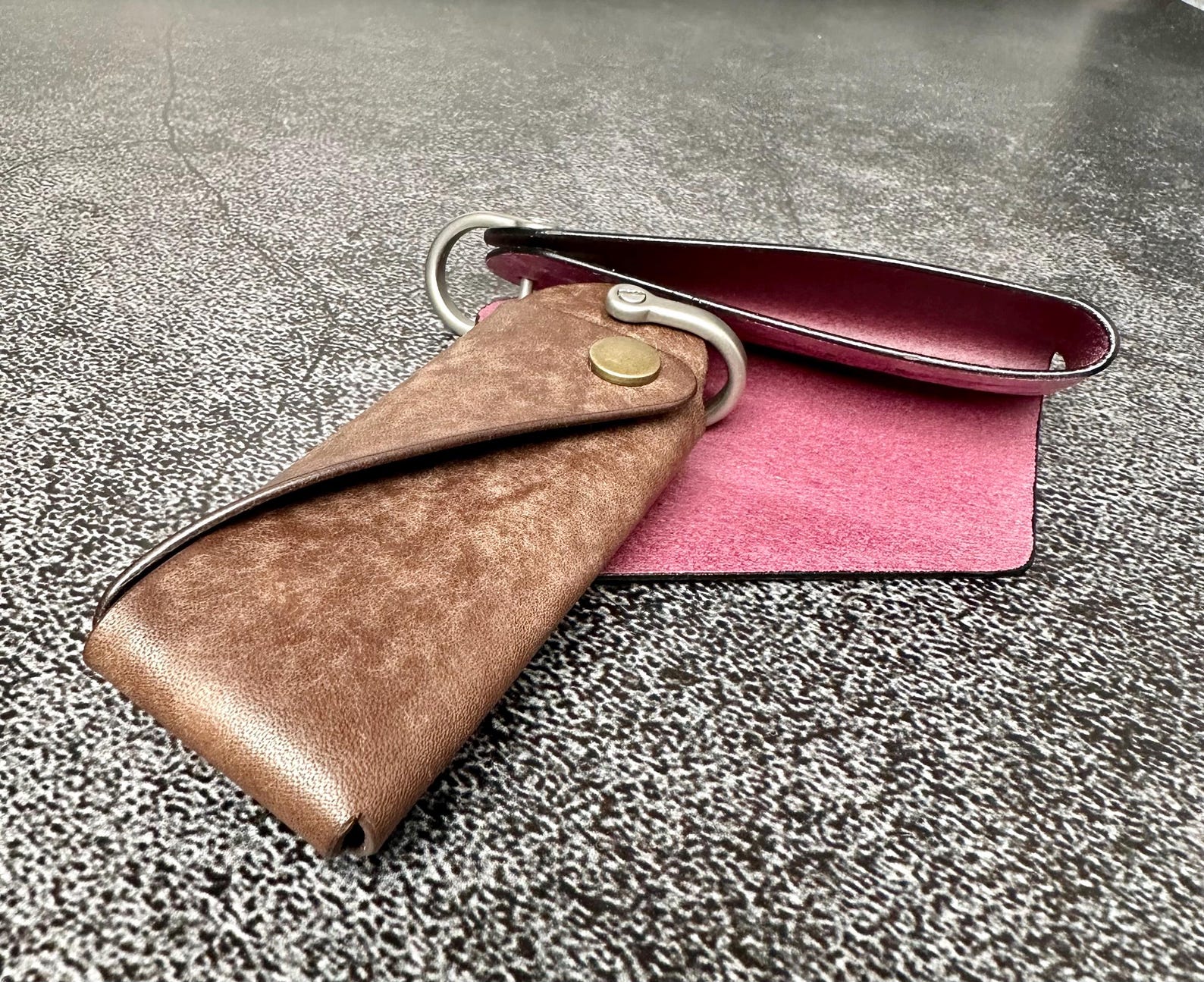 Handmade Italian Leather Key Case – Minimalist Foldable Design - Etsy