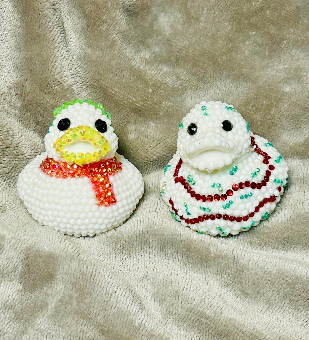 Christmas Bedazzled Rubber Ducks, Rhinestone Ducks, Jewel Ducks, Bling ...