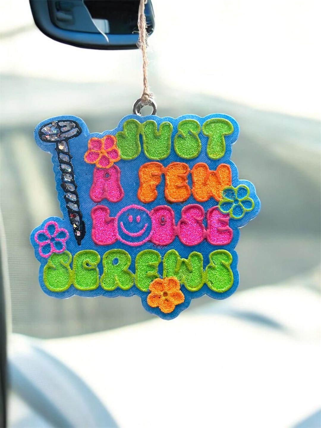 Funny Car Air Freshener: "just A Few Screws Loose" - Pink Sugar Scent ...