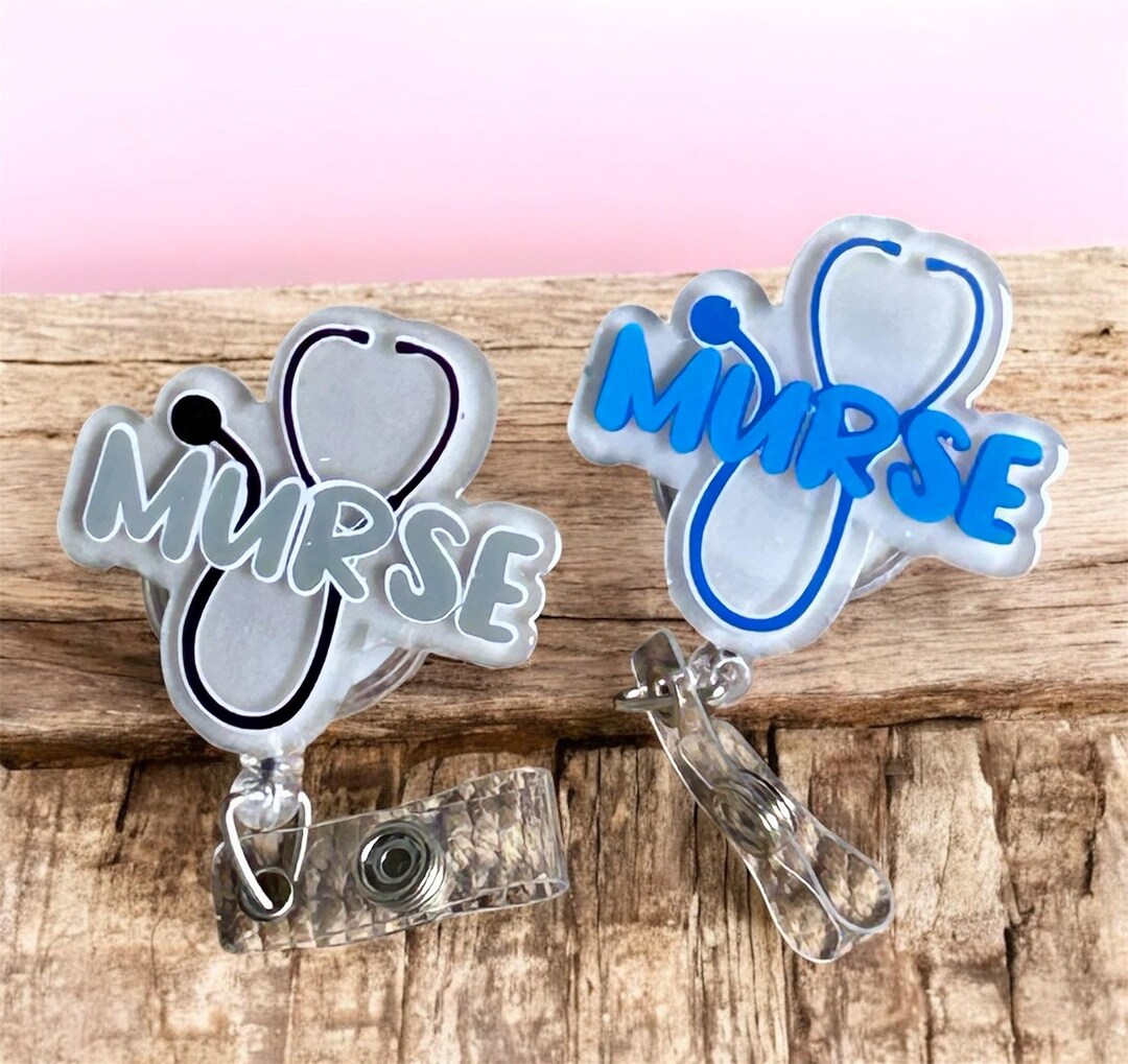 Murse Retractable Badge | Personalized Men’s Badge Reel | Male Nurse ID ...
