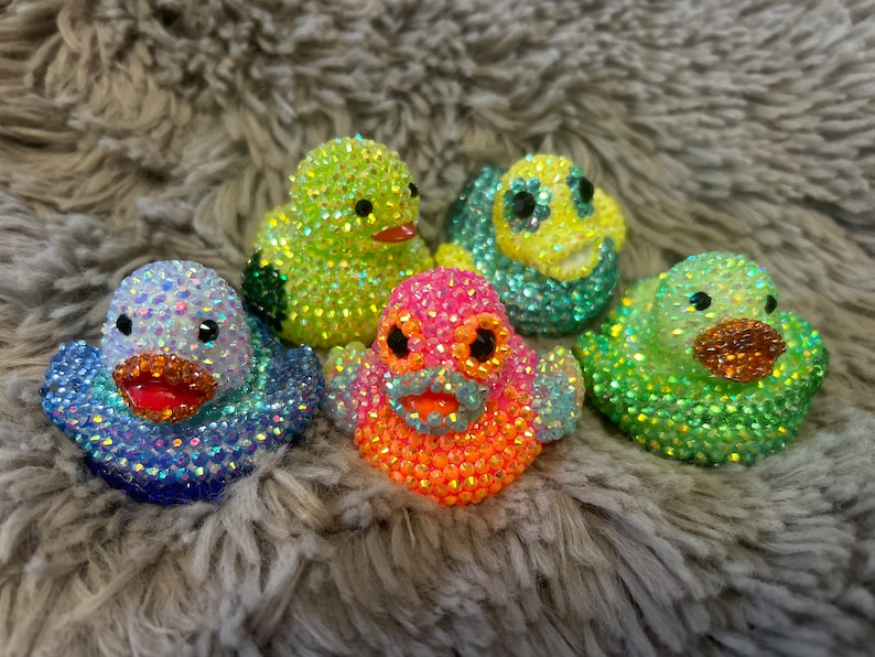 Customized Bedazzled Ducks/blinged Ducks/rhinestone Duck/rubber Duck ...