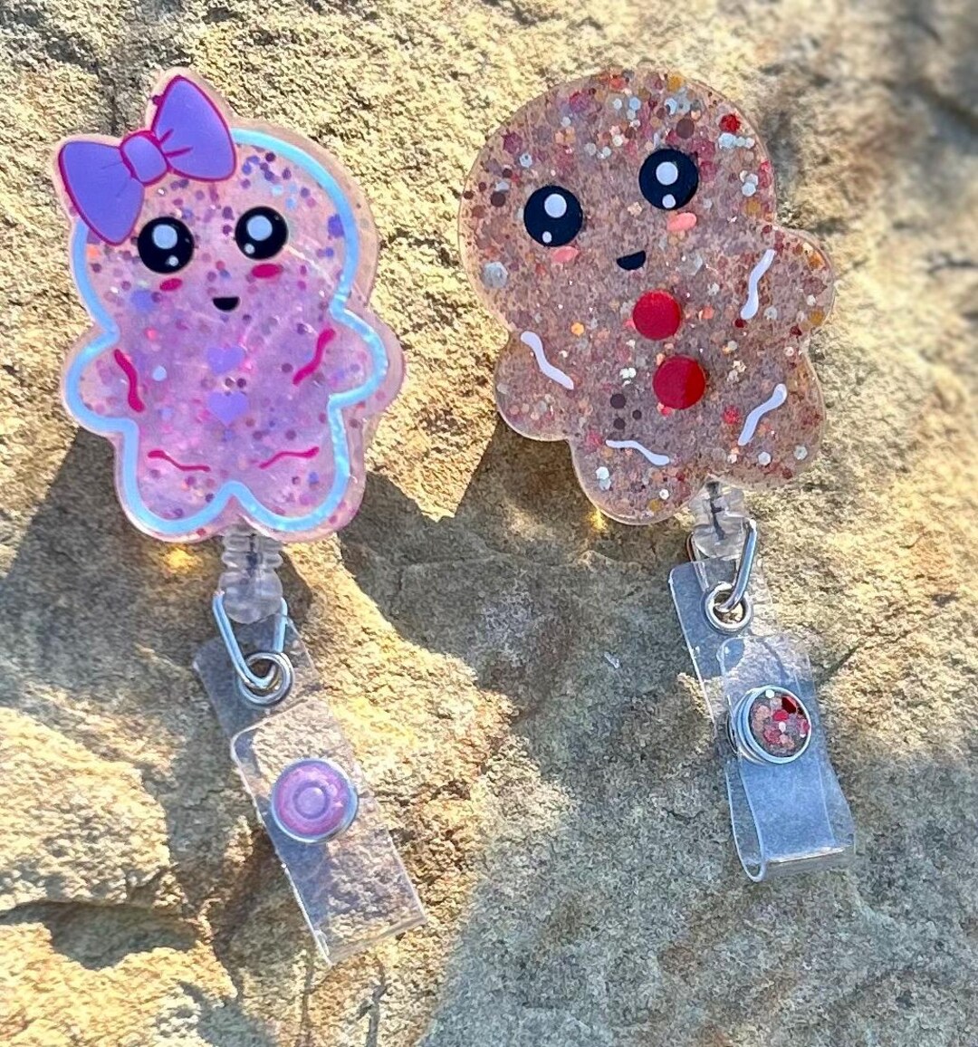 Gingerbread Kids Badge Reel,christmas Badge Reel,nurse Name Badge Reel ...