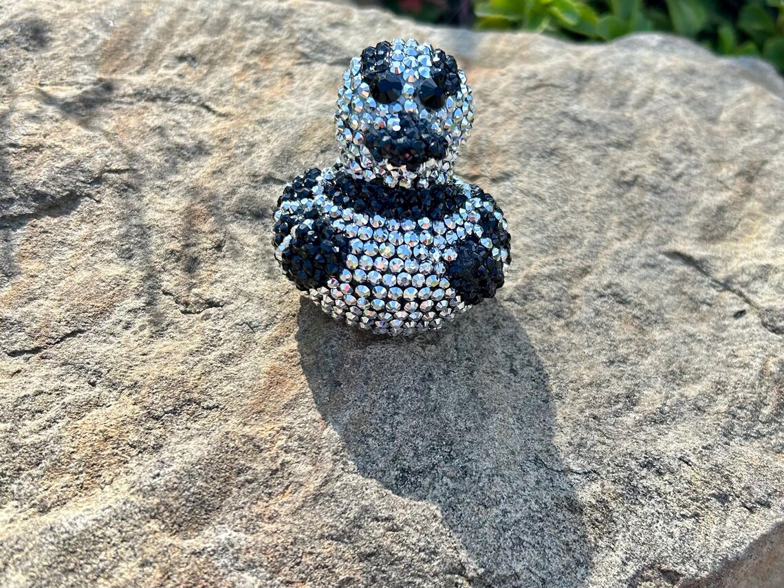Handcrafted Rhinestone Rubber Duck: Sparkly Collectible Decor - Etsy