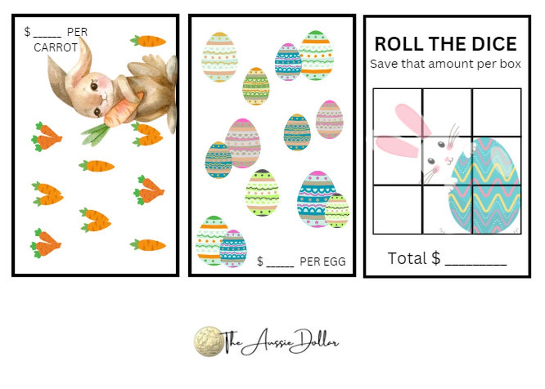 Easter Bunny Pack Savings Challenges - Etsy