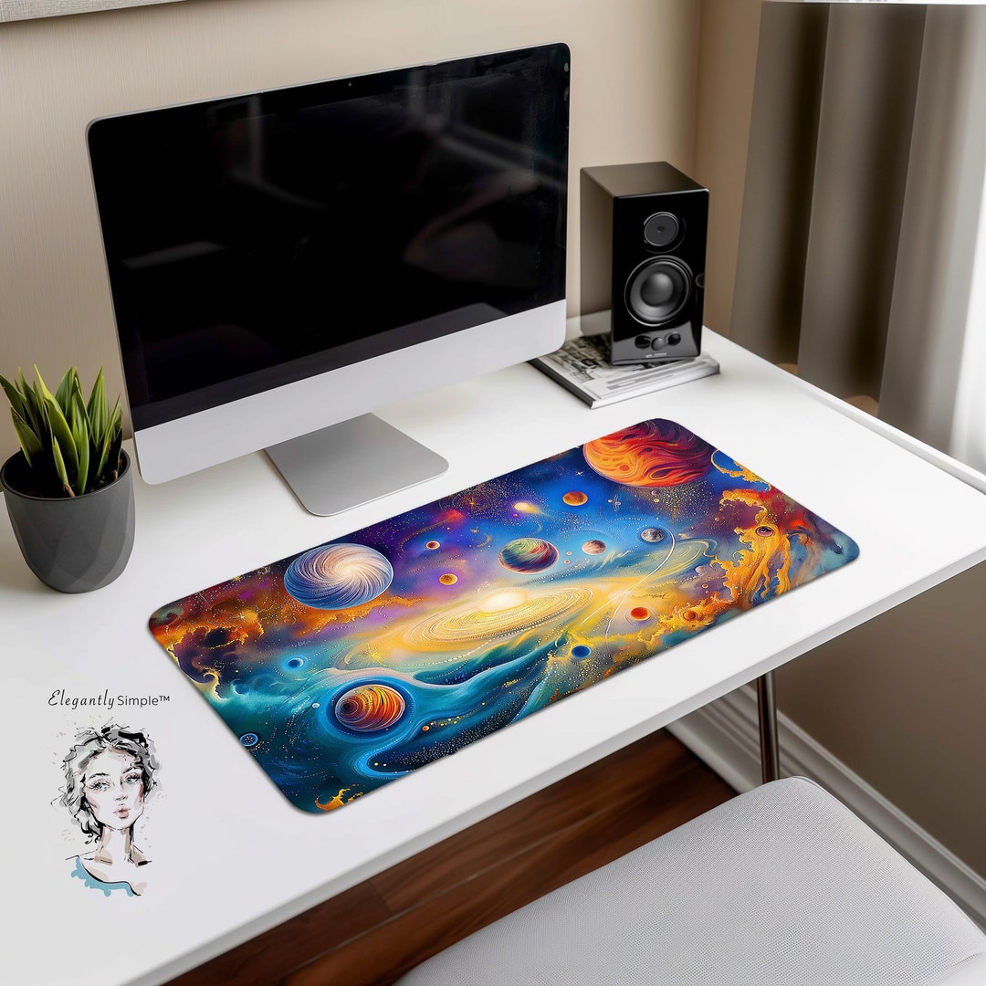 Cosmos Gaming Mouse Pad, Outer Space Mousepad, Sun Stars and Planets ...