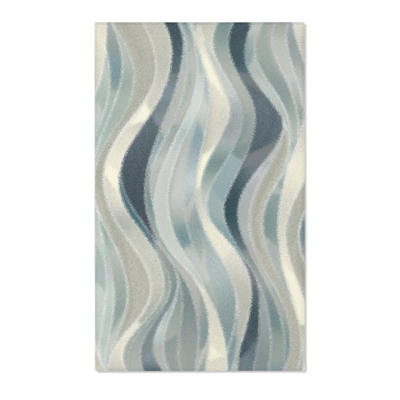 Beach Life, Sand and Blue Waves, Area Rug for Bedroom and Living Room ...