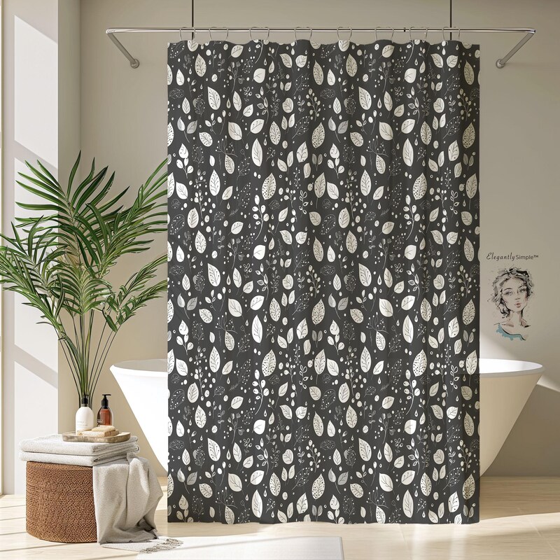 Grey Shower Curtain - Etsy