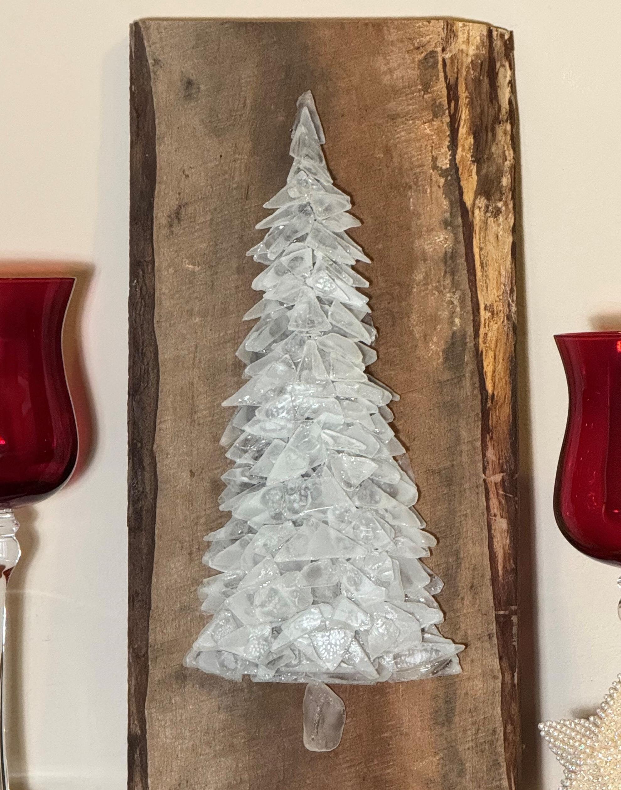 Sea Glass Tree on Live Edge Cherry Wood Board - Etsy