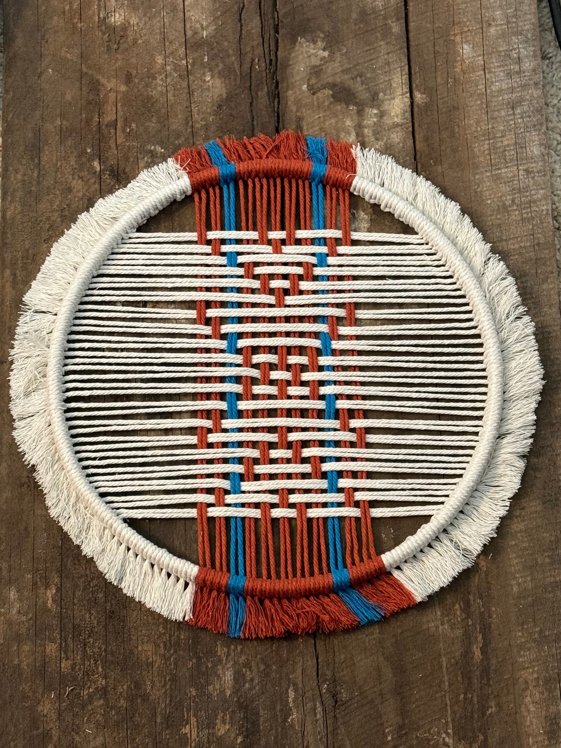 Native American Macrame Hoop Wall Decor Macrame Weave Made by Me - Etsy