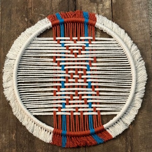 Native American Macrame Hoop Wall Decor Macrame Weave Made by Me - Etsy