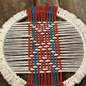 Native American Macrame Hoop Wall Decor Macrame Weave Made by Me - Etsy