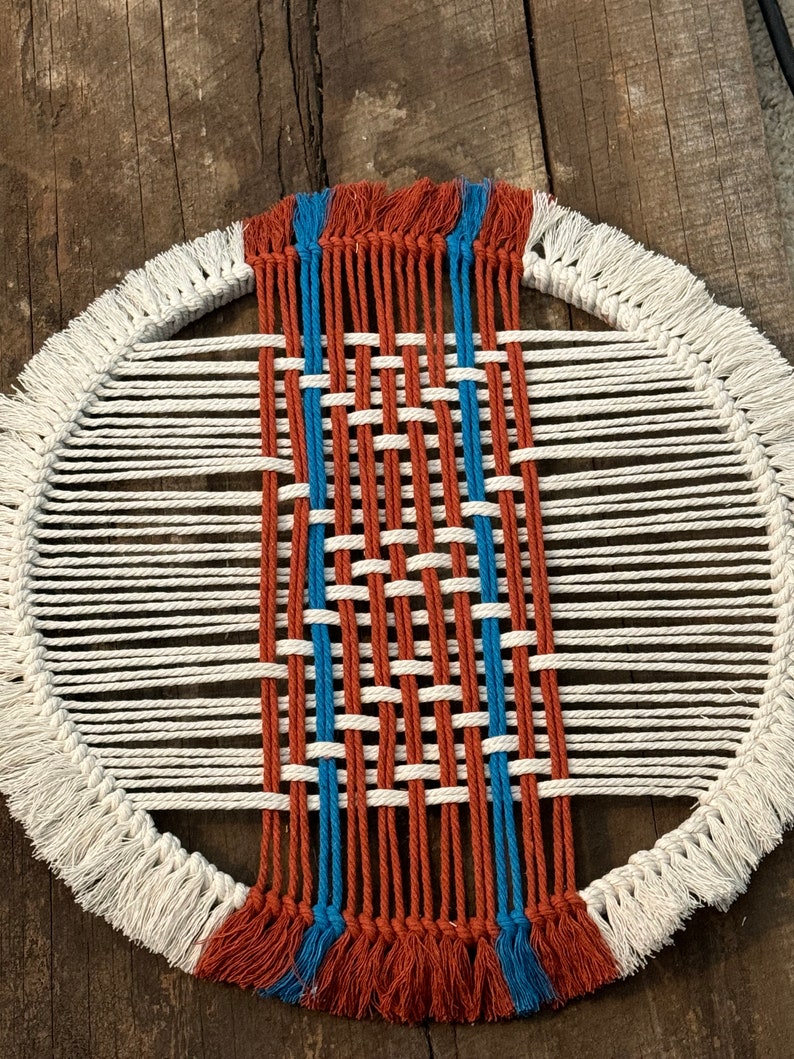 Native American Macrame Hoop Wall Decor Macrame Weave Made by Me - Etsy