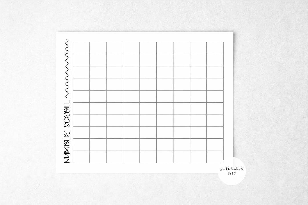 Number Scroll Printable for Kids | Counting to 100 Chart | Math ...