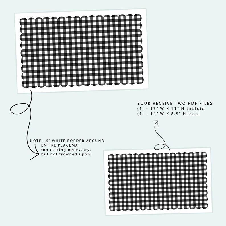 Printable Red Wavy Border Placemat, 4th of July Table Decor, Patriotic ...