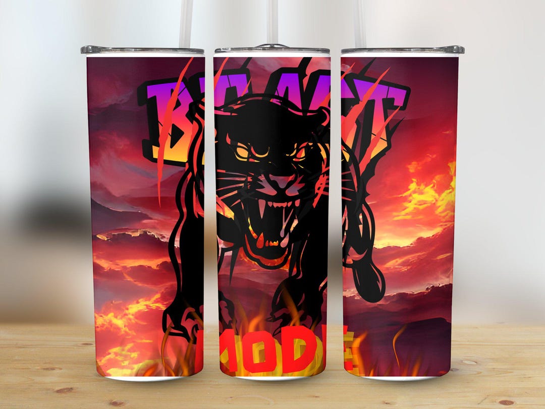 Panther Beast Mode Digital Sublimation Wrap, Gradient Background ...