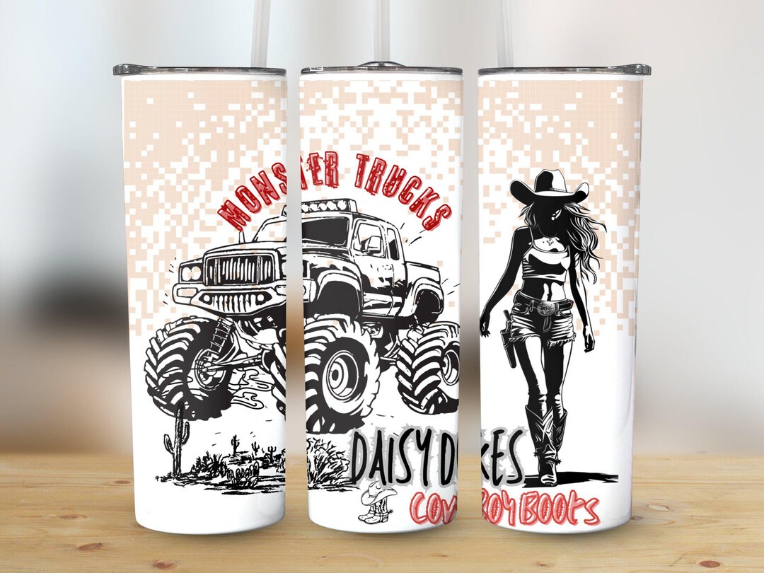 Monster Trucks Sublimation Wrap, Daisy Dukes Cowboy Boots Digital ...