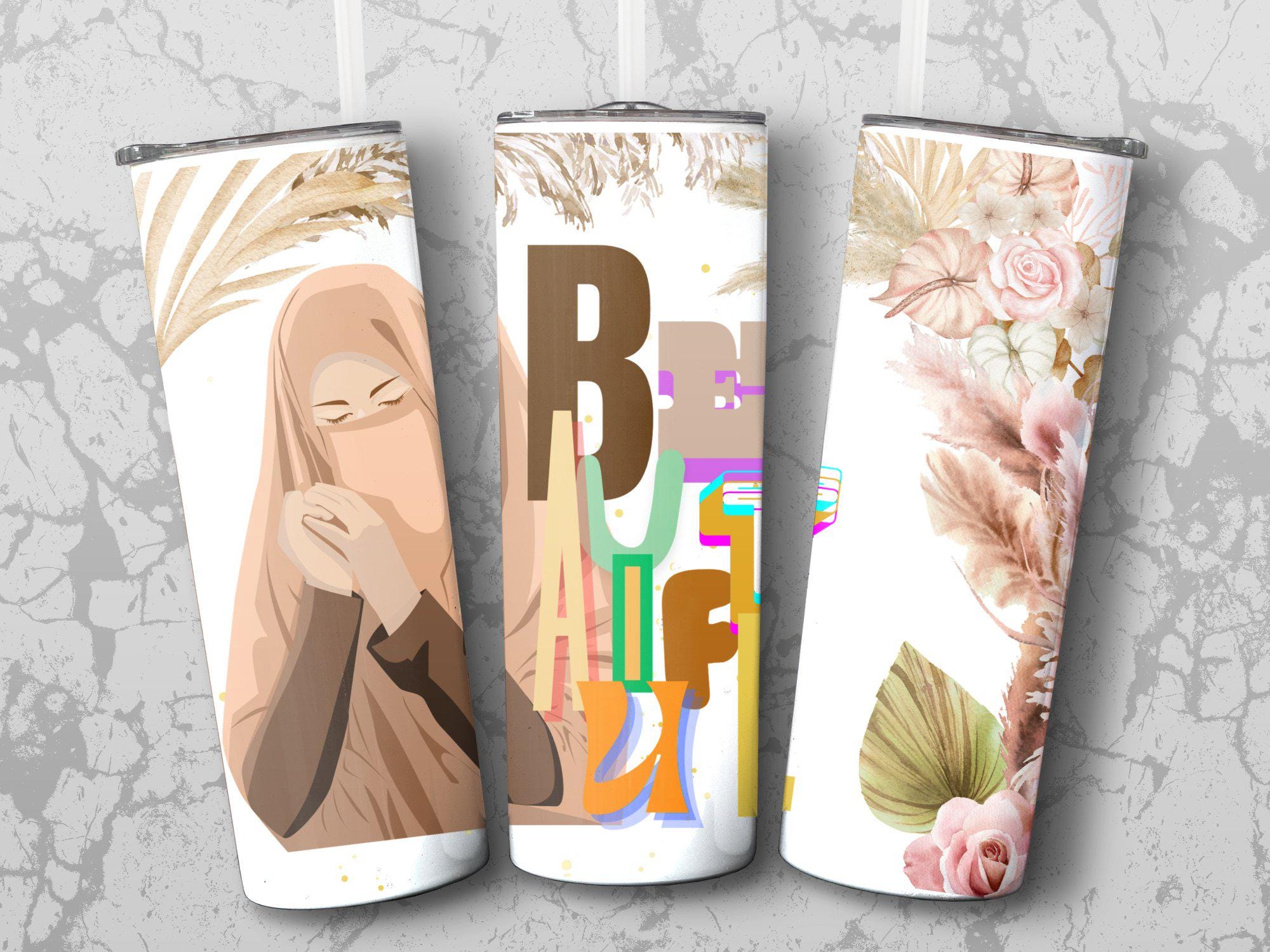 Beautiful Islamic Art Digital Download, Muslim Woman Sublimation Design ...