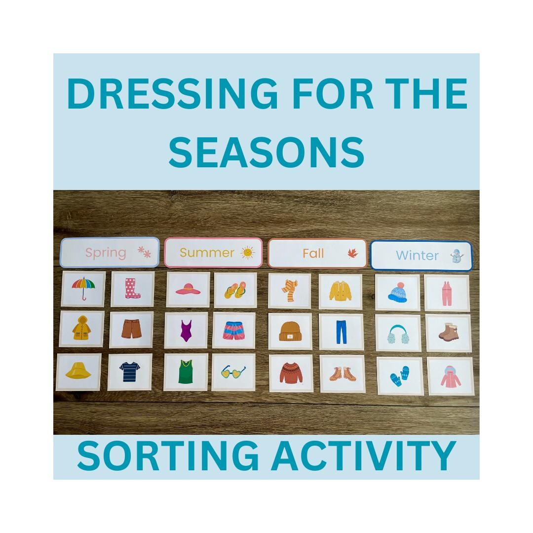 Dressing for the Seasons Sorting Activity | Preschool Activities ...