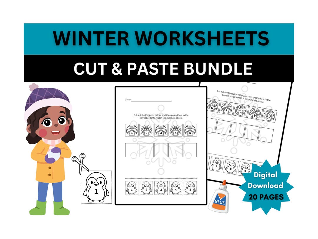 Winter Cut & Paste Activities | Preschool Activities | Preschool ...