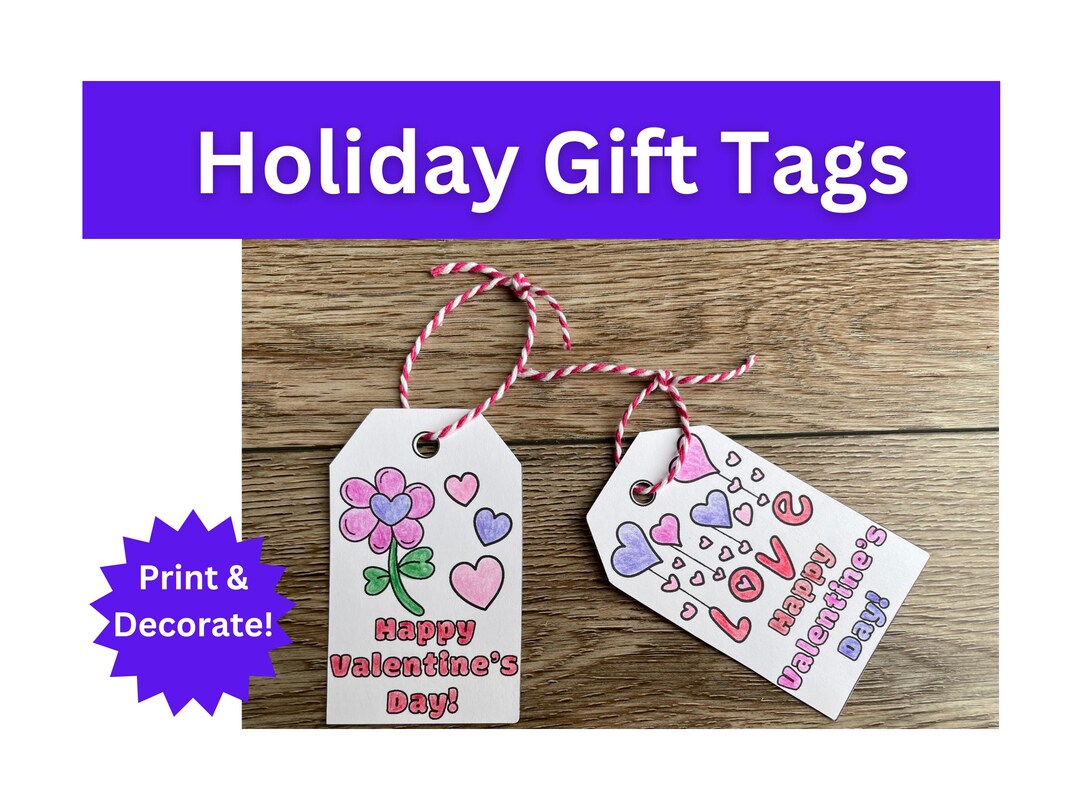 Holiday Gift Tags Printable Digital Download Preschool Activities ...