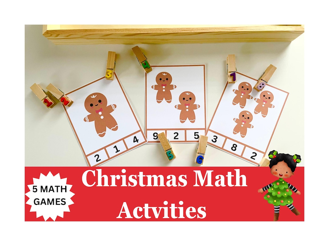 Christmas Math Activities | Montessori | Matching Activities| Pre K-1st ...
