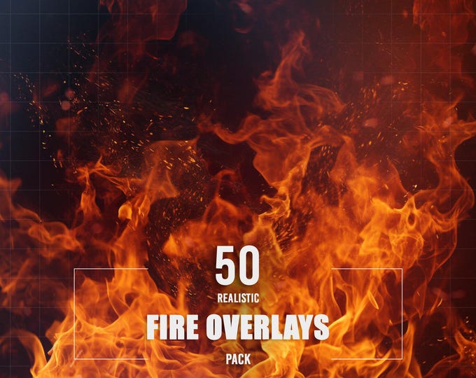 50 Realistic Fire Photo Overlays: Cinematic Effects (digital Download ...
