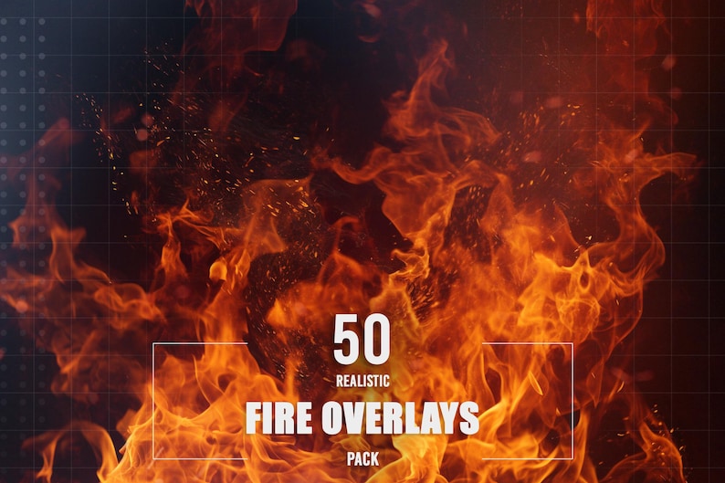 50 Realistic Fire Photo Overlays: Cinematic Effects (digital Download ...