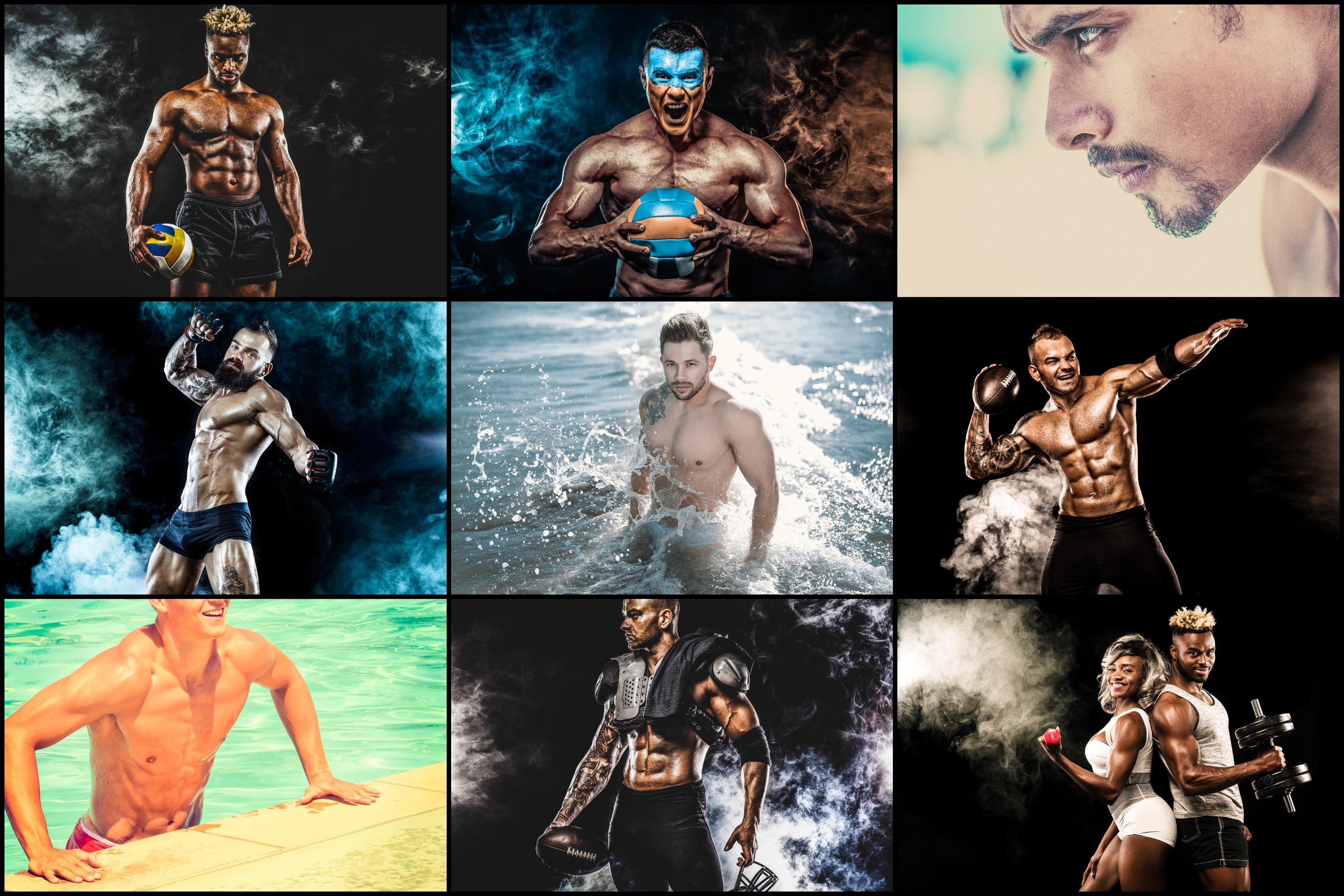 1150 Sports Lightroom Presets Fitness Action Cinematic PC Mobile