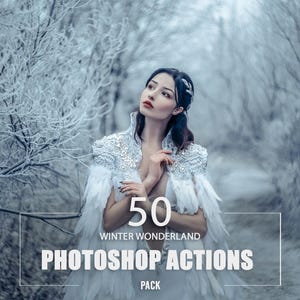 50 Winter Wonderland Photoshop Actions | Portrait Actions, Christmas ...