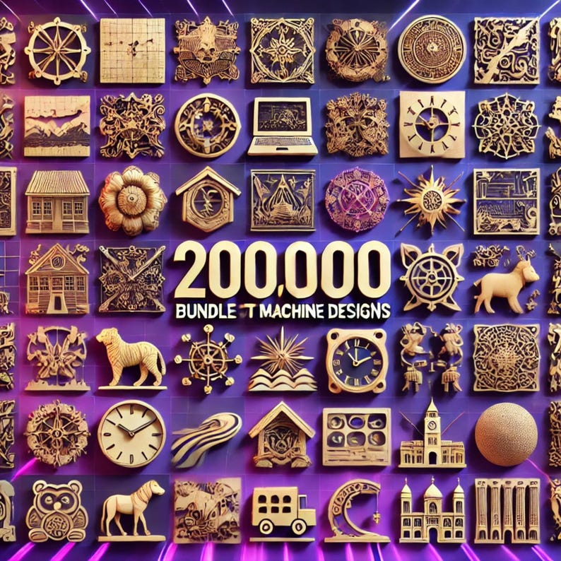 200,000 DXF Files for Plasma Laser CNC Machines. Dxf, Svg, Cdr, Eps ...