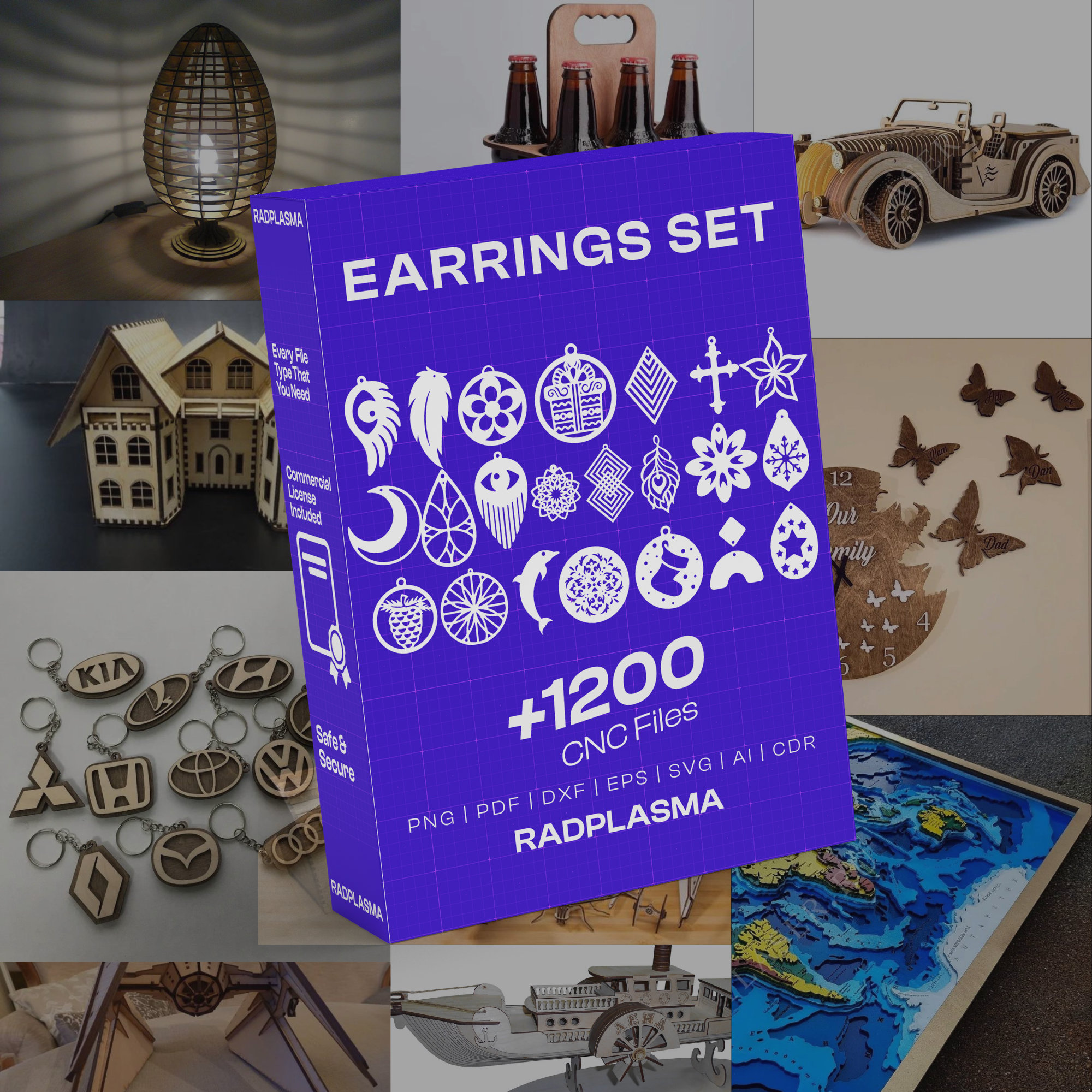 10000+ DXF Files for Plasma Laser CNC Machines. Dxf, Svg, Cdr, Eps, Png ...