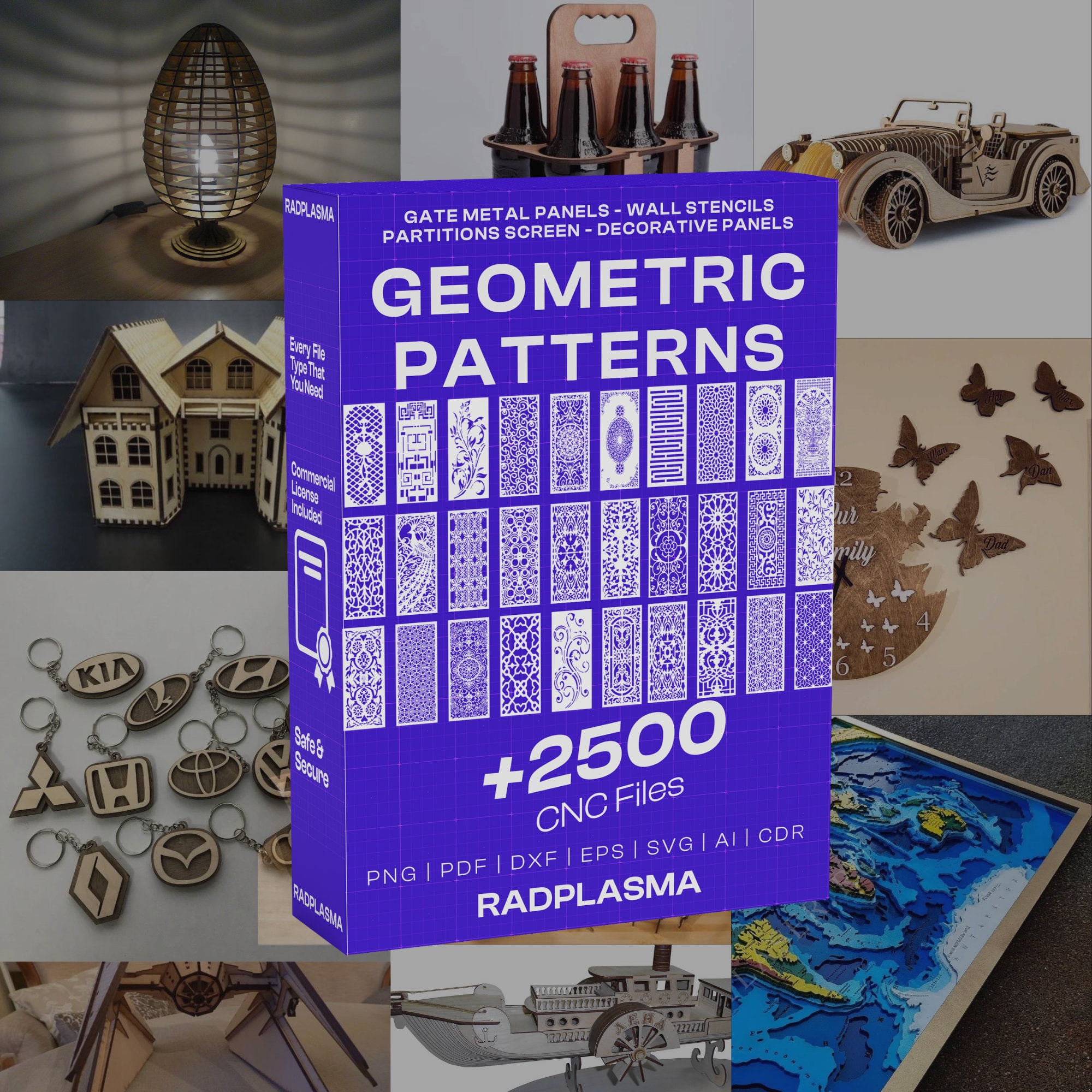 2500+ DXF Files Geometric Patterns , Partition Screen - Gate Metal ...