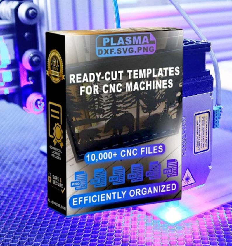 10000+ DXF Files for Plasma Laser CNC Machines. Dxf, Svg, Cdr, Eps, Png ...