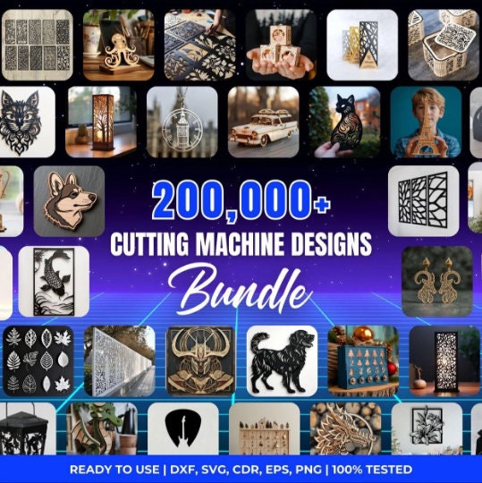200,000 Cutting Machine Designs Dxf, Svg , Cdr , Eps High-quality ...
