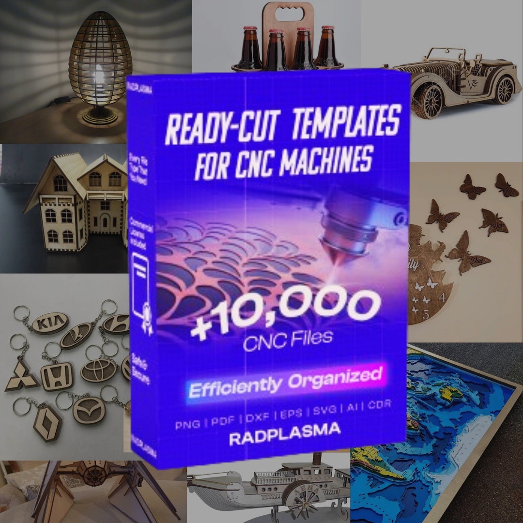 10000+ DXF Files for Plasma Laser CNC Machines. Dxf, Svg, Cdr, Eps, Png ...