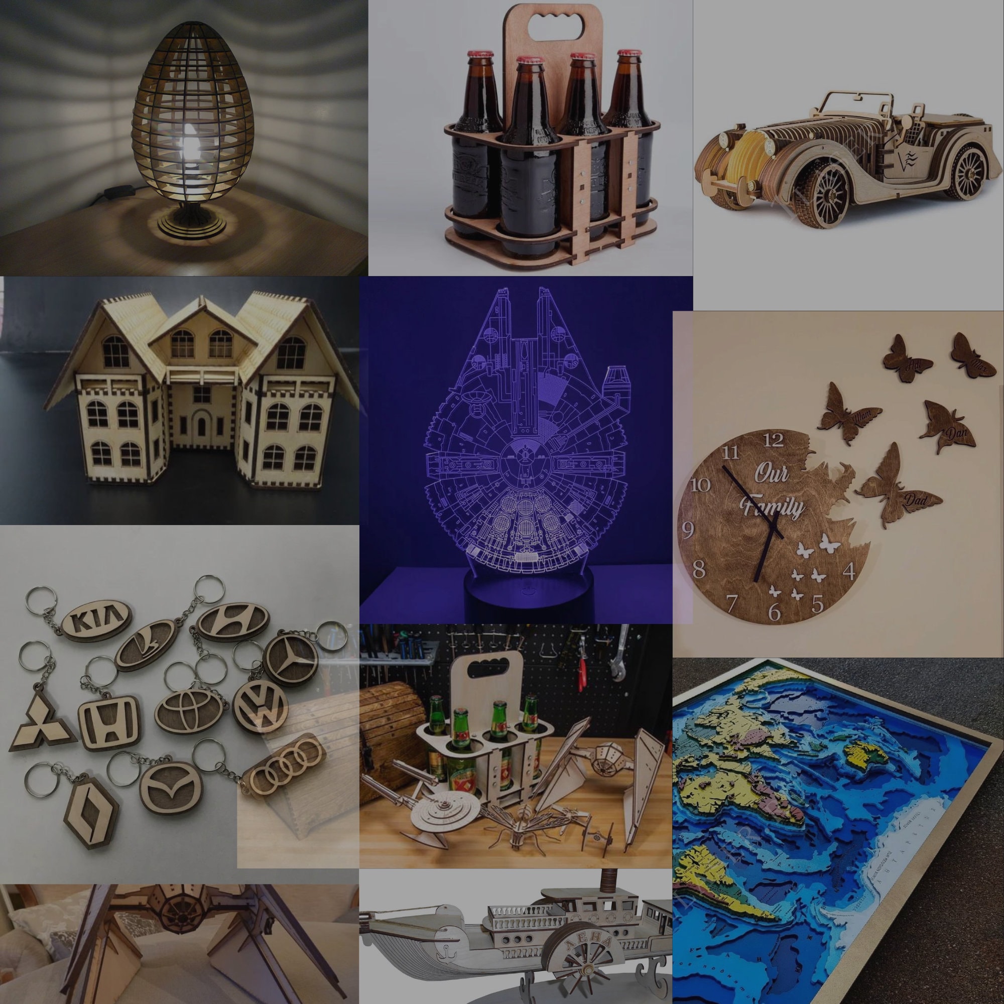 Laser Cut Mega Pack, 100,000+ 3d Dxf Vector Files, 2D Cnc, Laser Cut ...