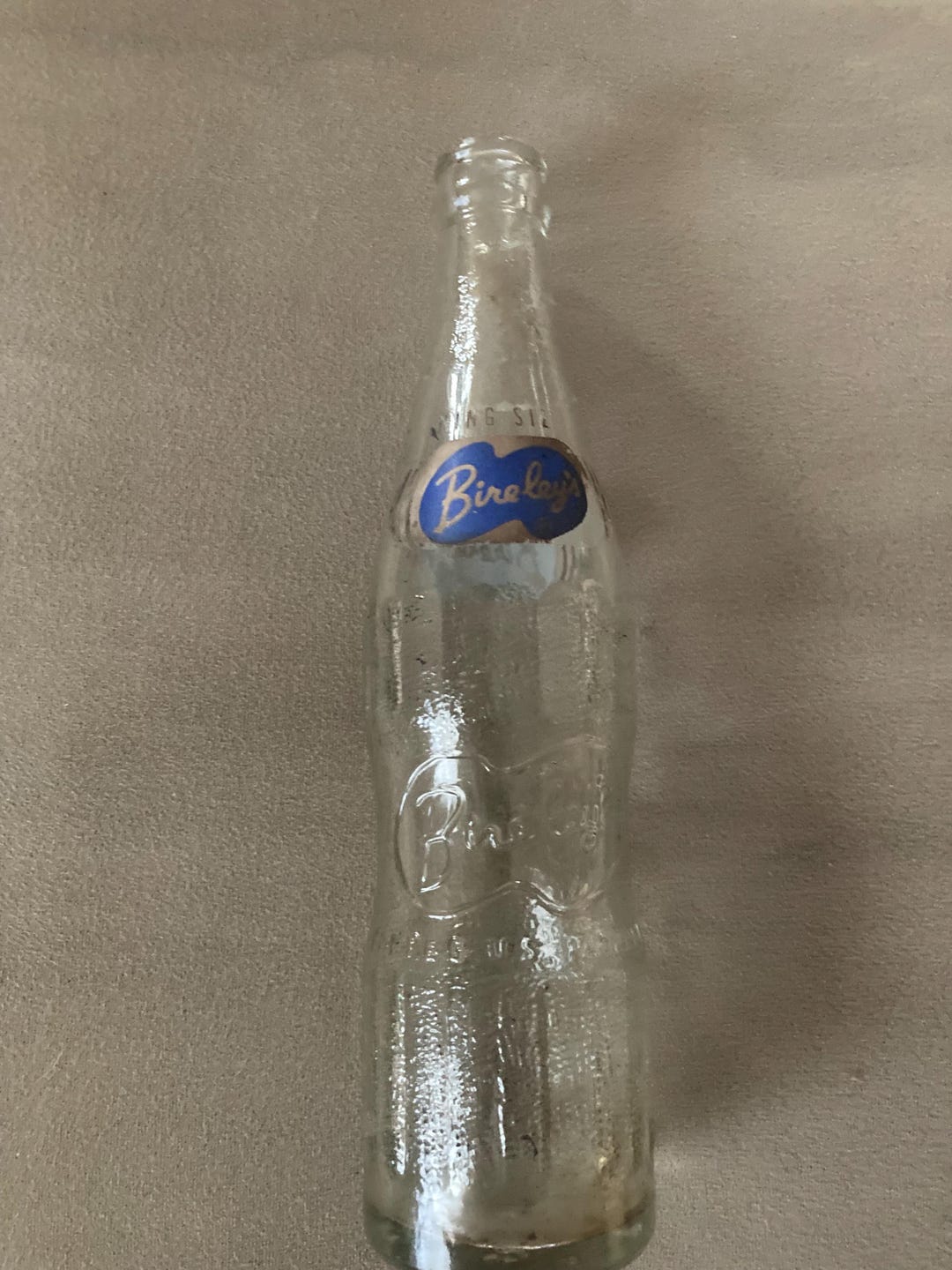 Orig 1960 BIRELEYS 9 Oz. King Size Embossed COLA BOTTLE Soda Pop . - Etsy