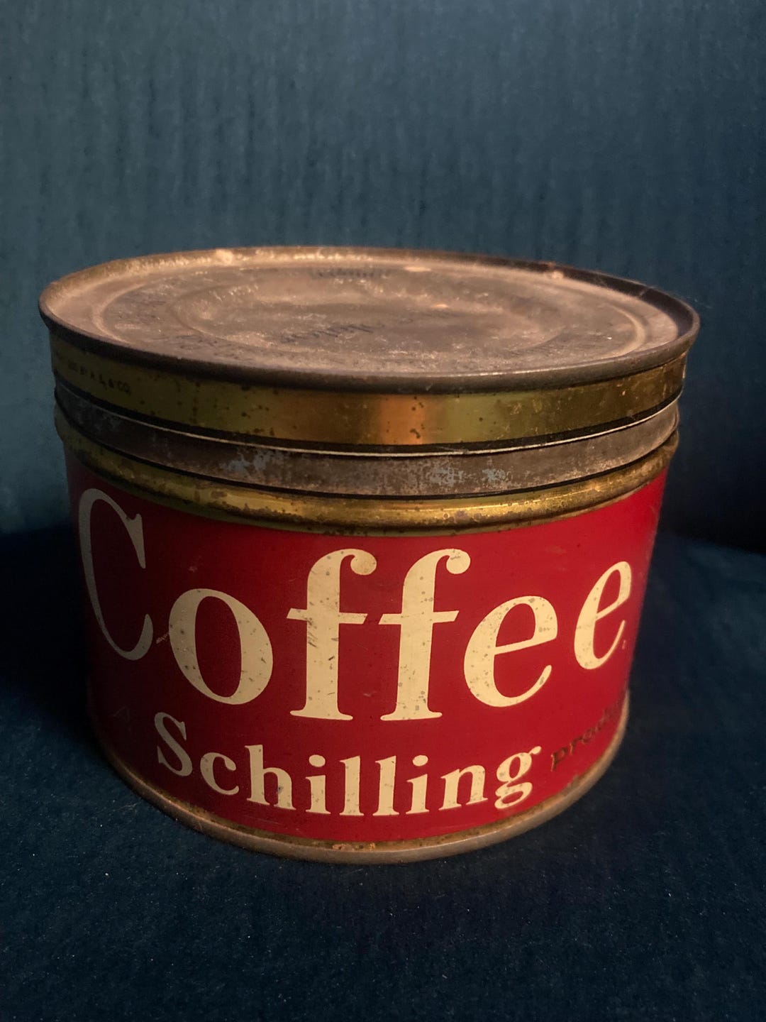 1947 Schilling Patented One Pound Coffee Tin. Good Condition Nice ...