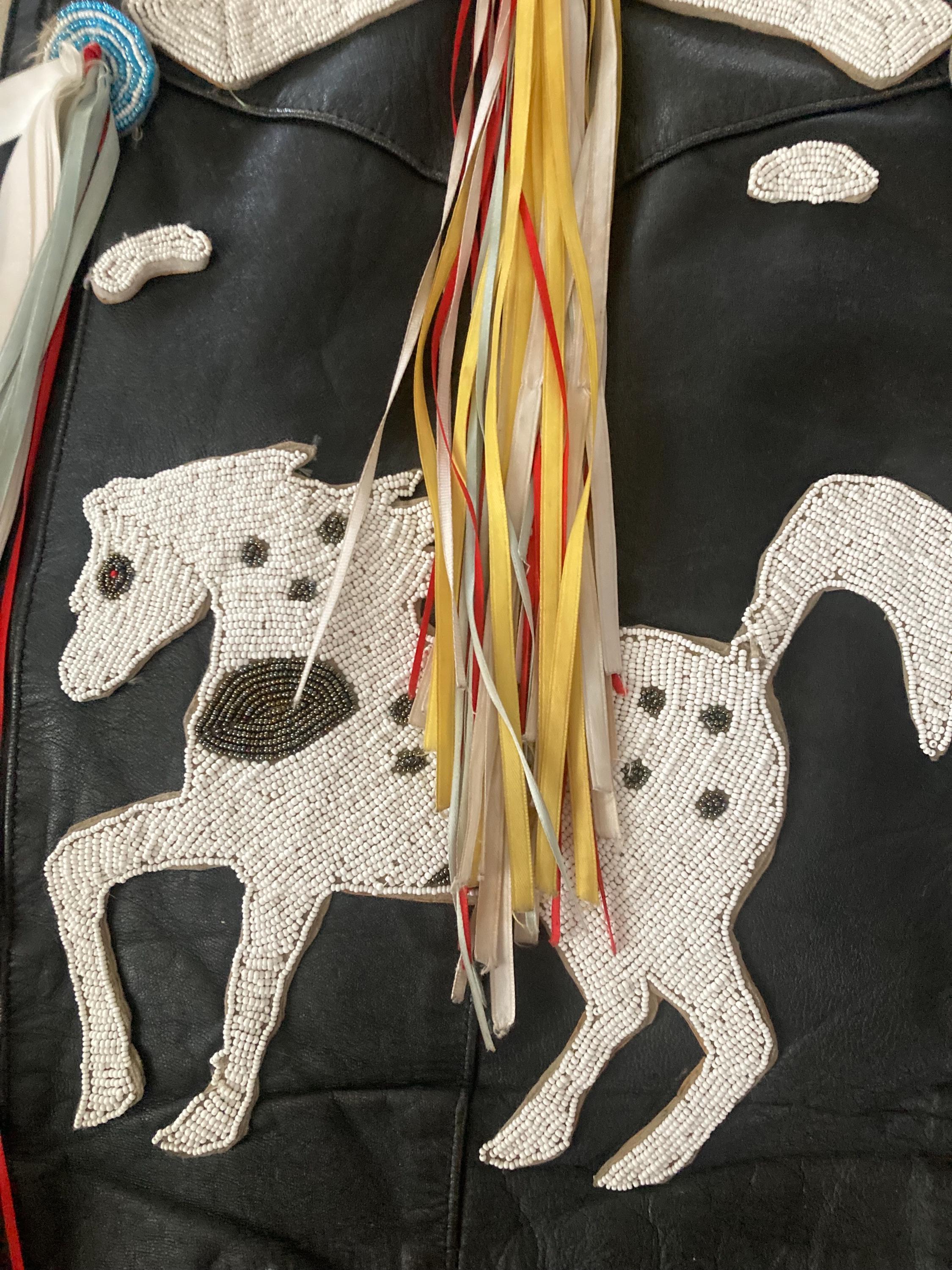 1970s Native American Ceramonial Vest. Beaded Vest. Bikers Black ...