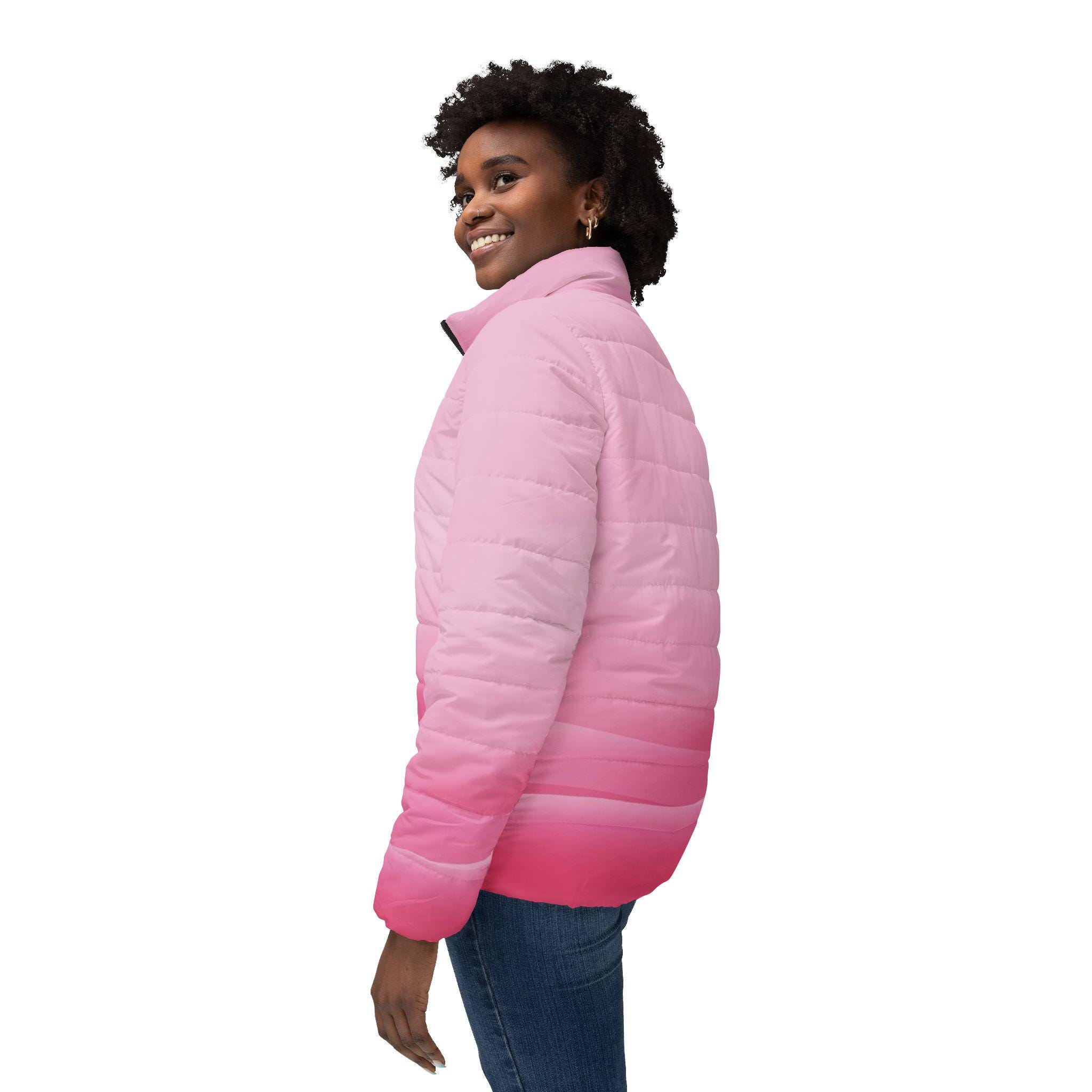 Womens's Puffer Jacket Pink - Etsy