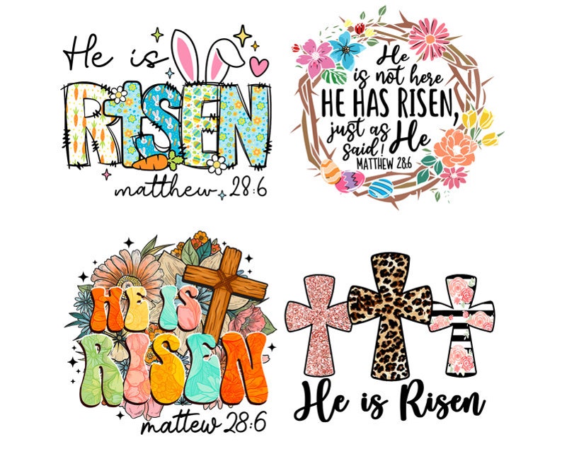 He is Risen Png,matthew 28:6,risen Png,retro Easter Doodle Png,easter ...