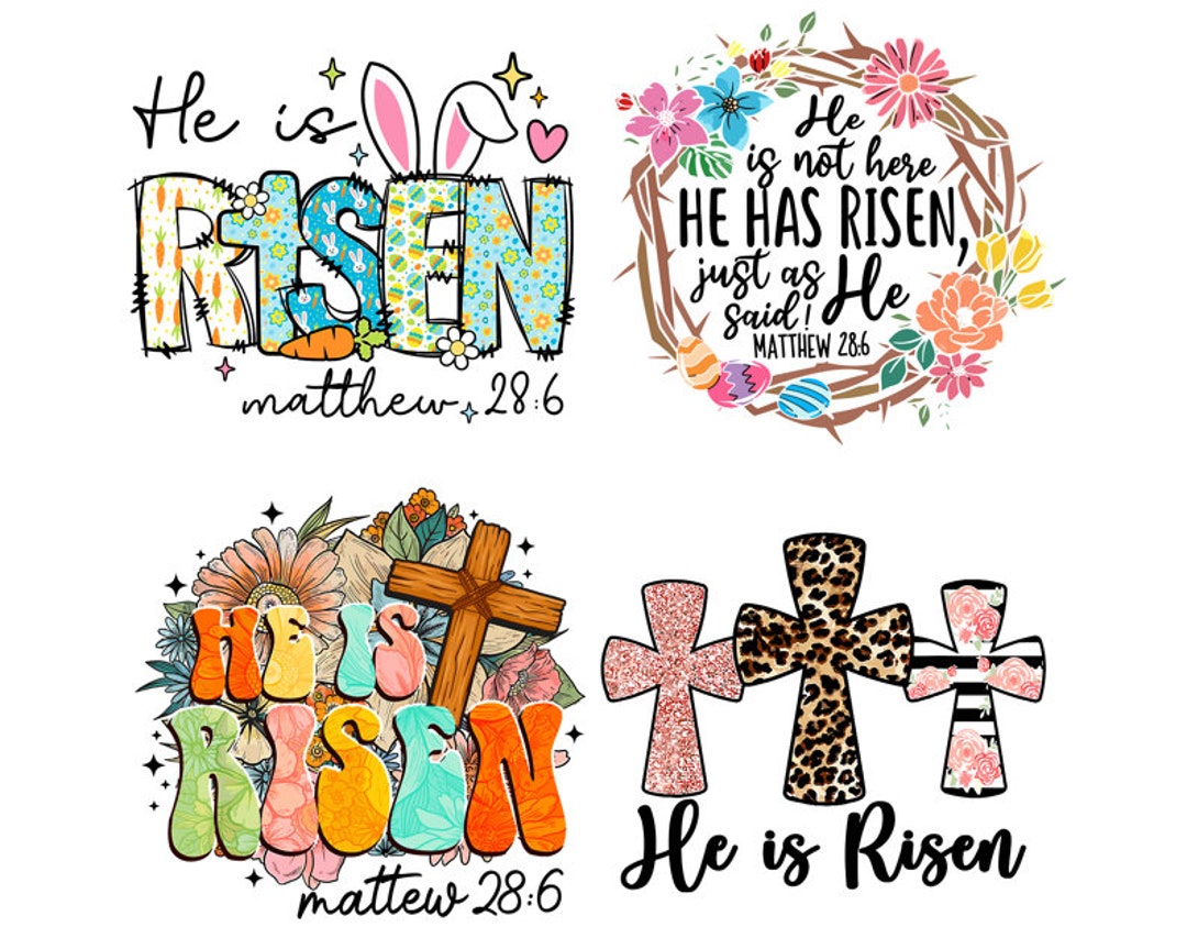He is Risen Png,matthew 28:6,risen Png,retro Easter Doodle Png,easter ...