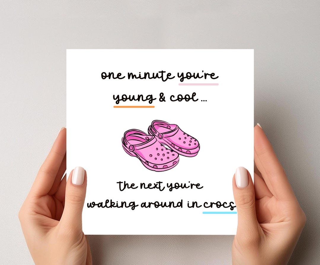Funny Pink Crocs Birthday Card for Friends and Family - Etsy UK