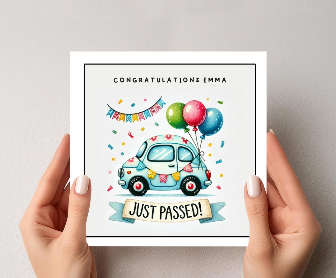 Personalised You've Passed Driving Test Card - for Her - Just Passed ...