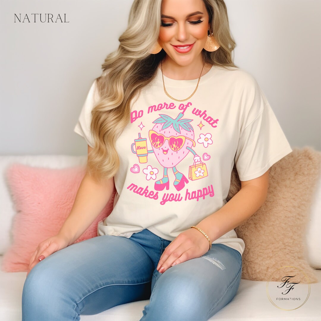Coquette Retro YTK Strawberry Shirt, Happy T-shirt, Soft Girl Girly T ...